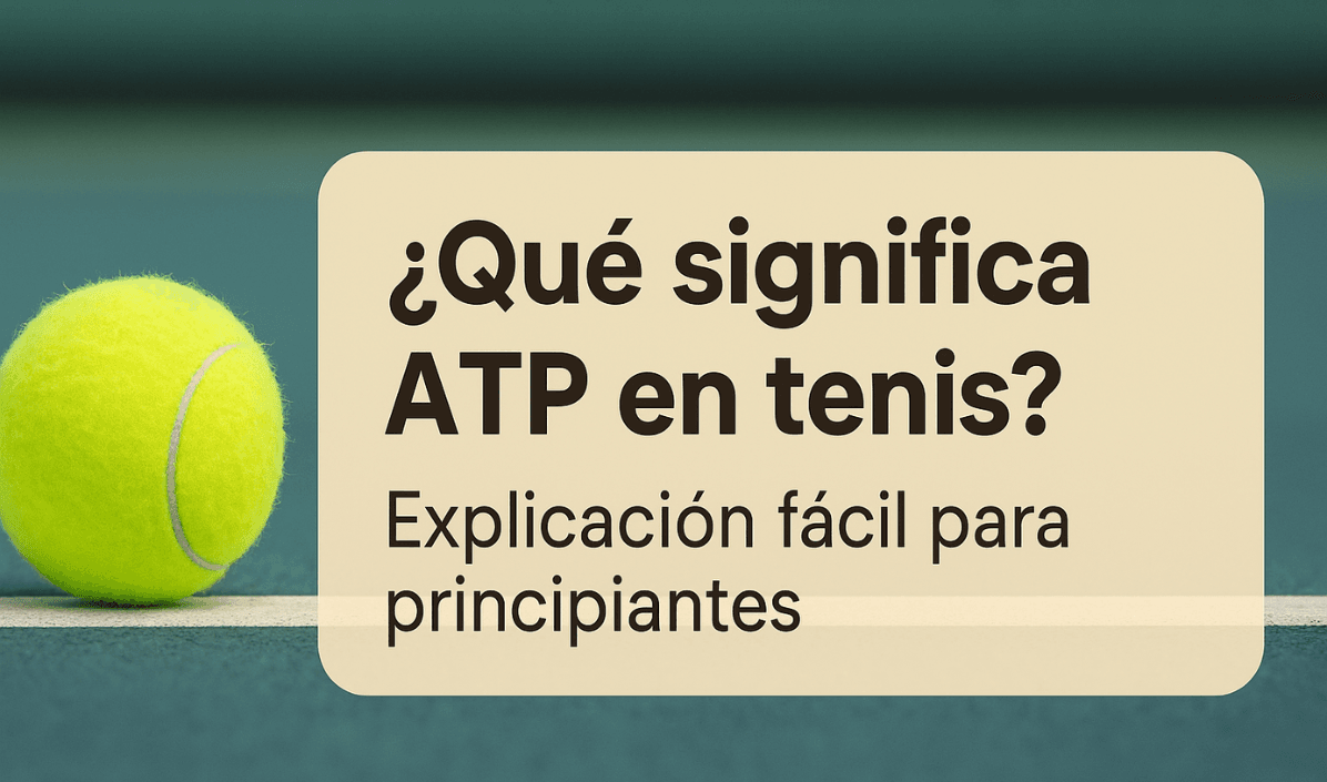 ¿Qué significa ATP en tenis? Explicación fácil para principiantes ...